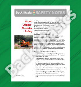 Woodchipper-Shredder Safety Note – Back 2 Basics Safety